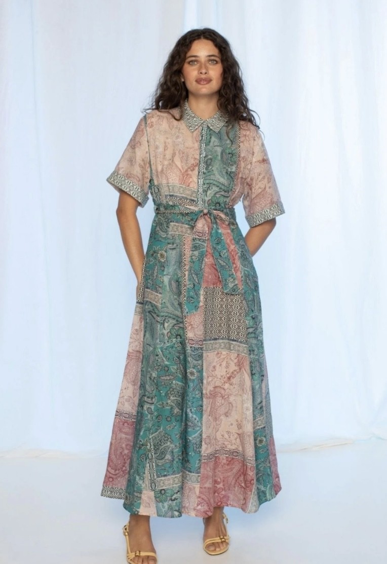 KACHEL Vanessa Maxi Dress - Paisley Mosaic - Wild Arrow Boutique Mackay